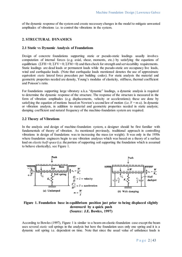 Machine Foundation Design - An Introduction | DOCX | Civil Engineering ...