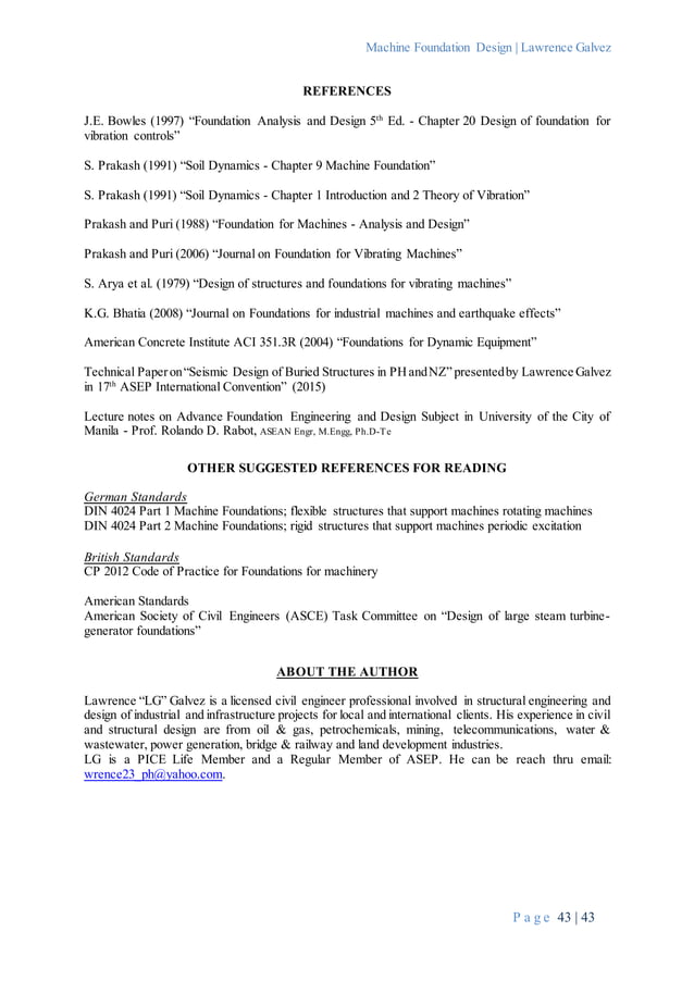 Machine Foundation Design - An Introduction | DOCX | Civil Engineering ...