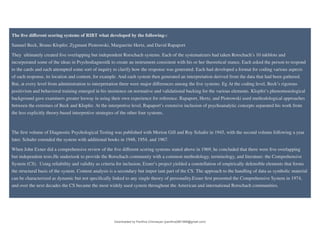 RIBT- foundational ppt for Rorschach inkblot test | PDF