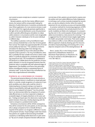 Cutaneous Pinprick Sensibility as a Screening Device Jacobs, BL, MAY ...