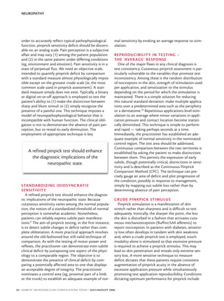 Cutaneous Pinprick Sensibility as a Screening Device Jacobs, BL, MAY ...