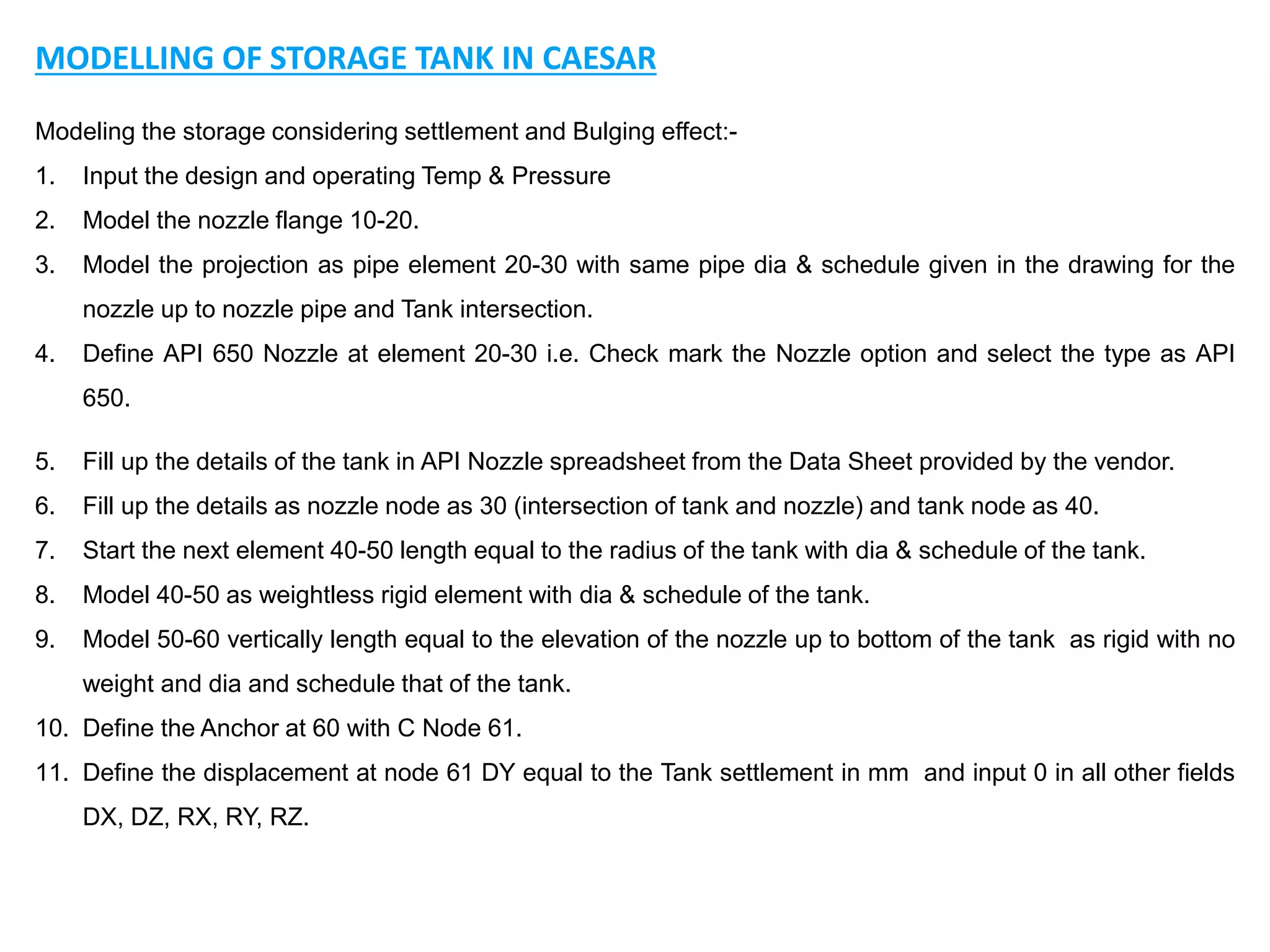 Stress analysis of storage tank piping - Jeba Anand | PPTX