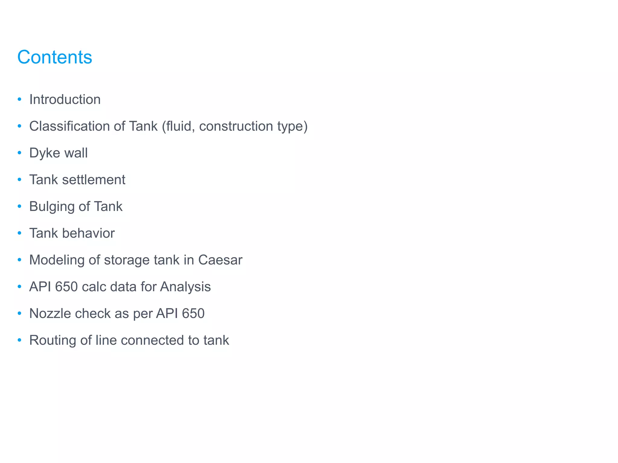 Stress analysis of storage tank piping - Jeba Anand | PPTX