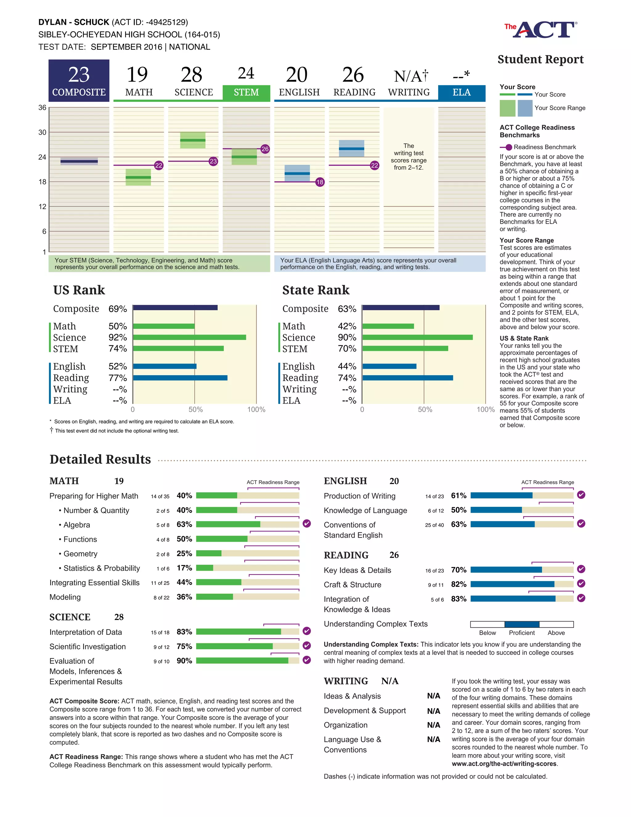 ACT - September | PDF | Standardized Testing | Educational Assessment