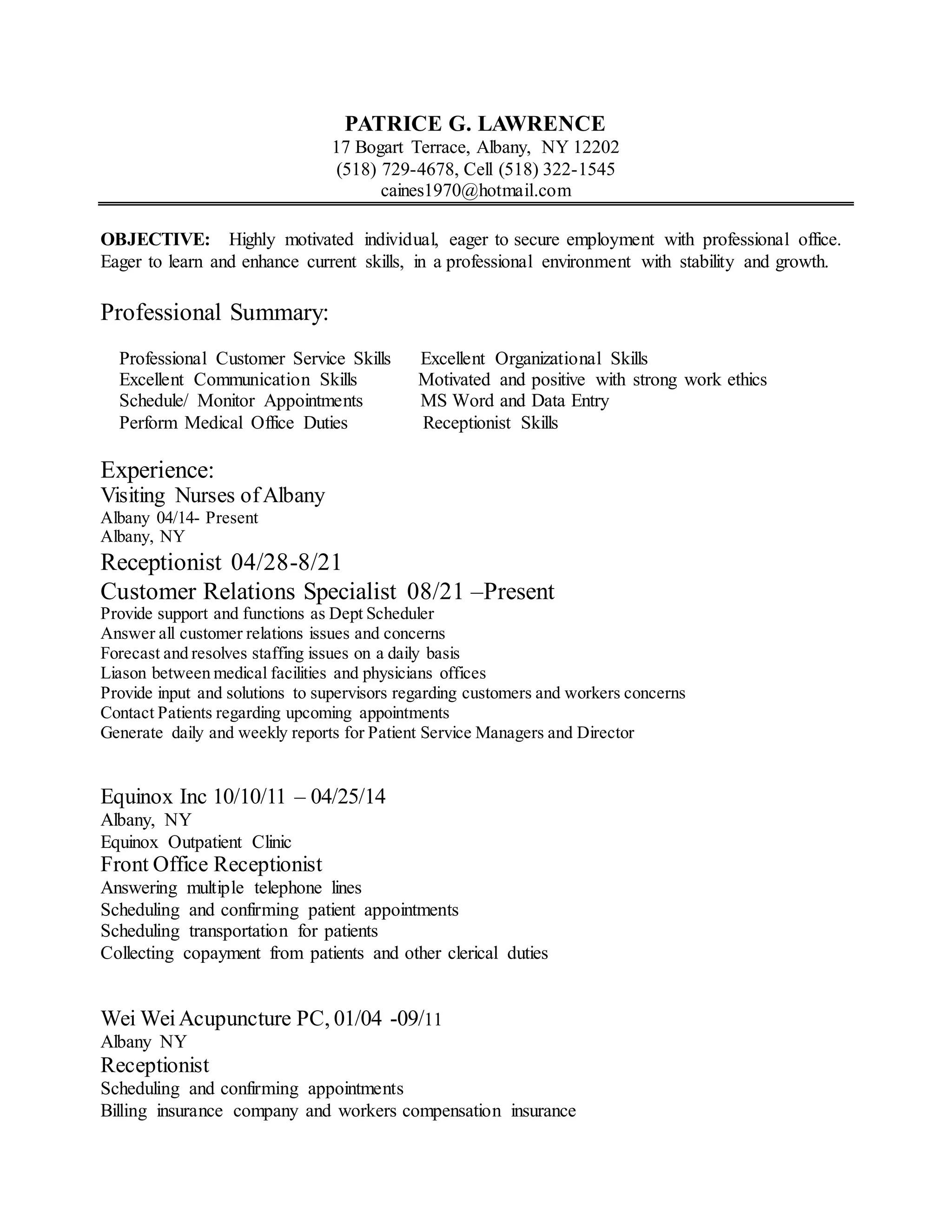 pat updated resume 2016 | DOCX