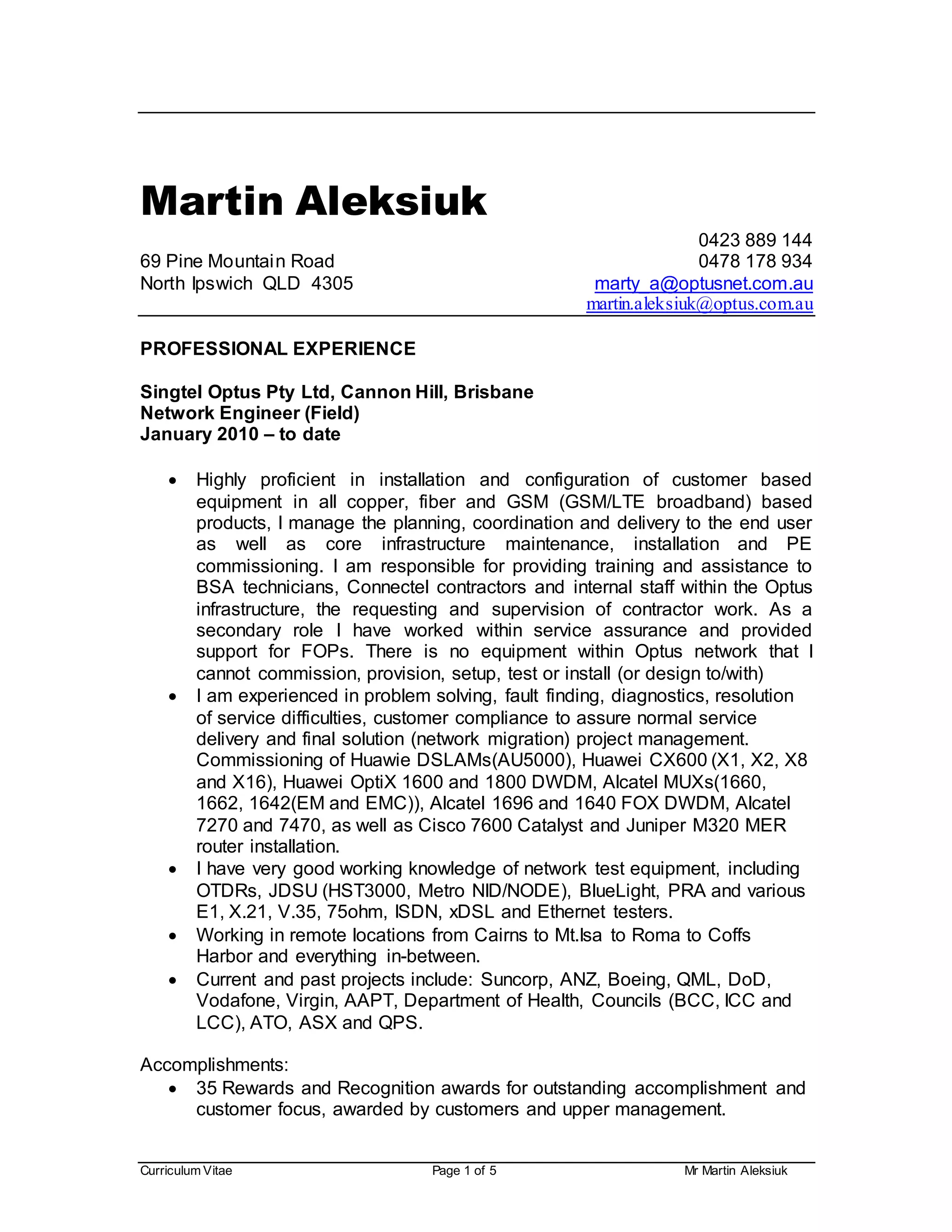 Martin Aleksiuk Resume | DOCX