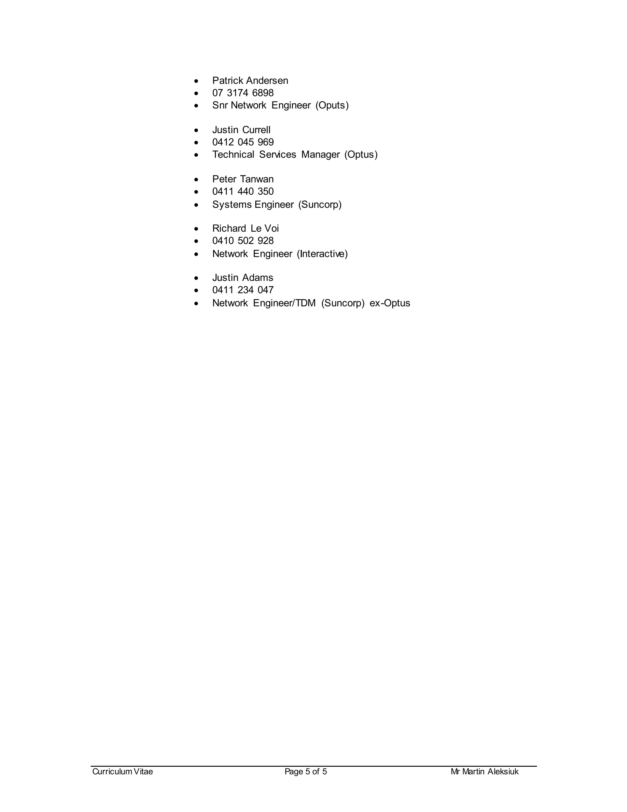 Martin Aleksiuk Resume | DOCX