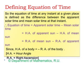 Presentation on Equation of time | PPTX