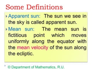 Presentation on Equation of time | PPTX