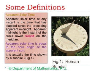 Presentation on Equation of time | PPTX