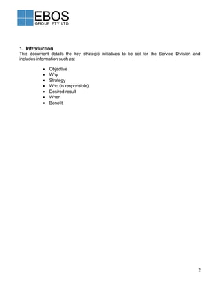 Strategic service initiatives | DOC