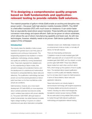GaN-reliability-whitepaper-TI-Sandeep-Bahl-2015 | PDF