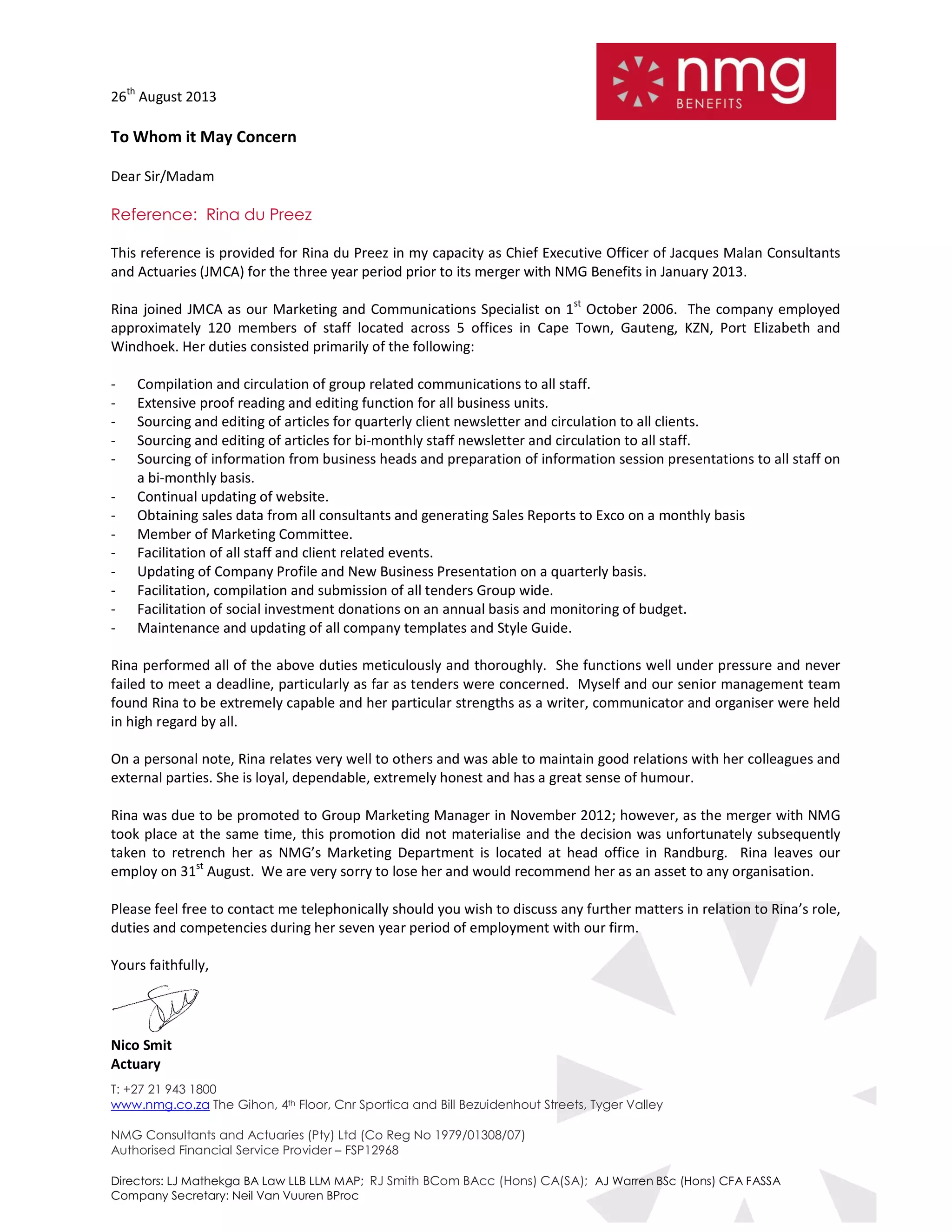 CEO Reference - JMCA | PDF