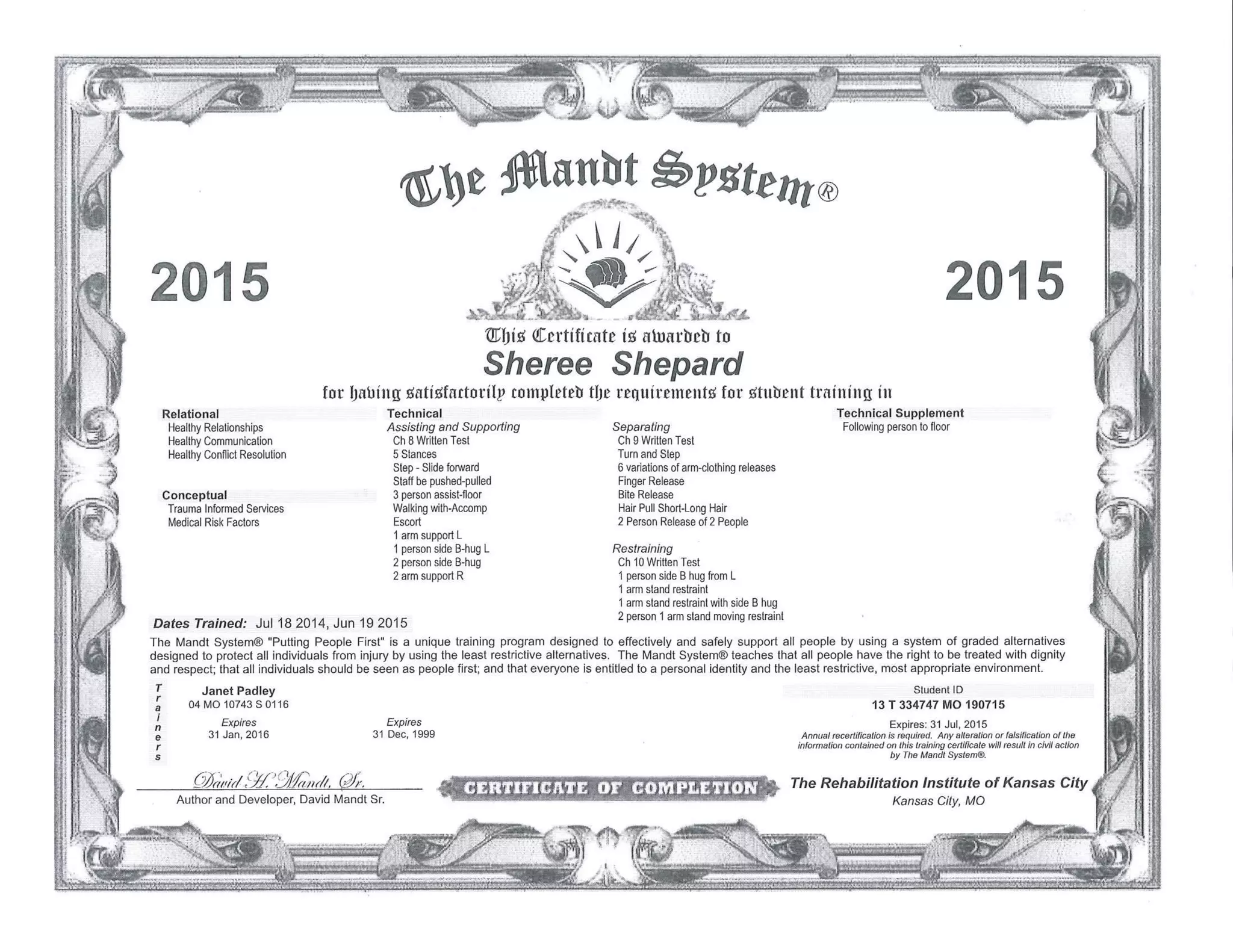 MANDT SYSTEM CERTIFICATION | PDF