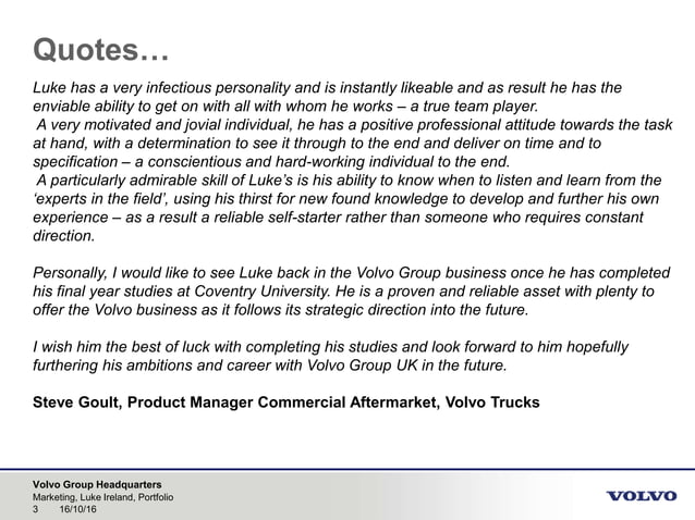 Volvo Group Portfolio | PPT