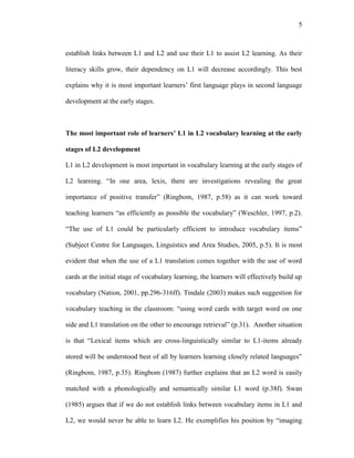 The role of L1 on second language acquisition | PDF