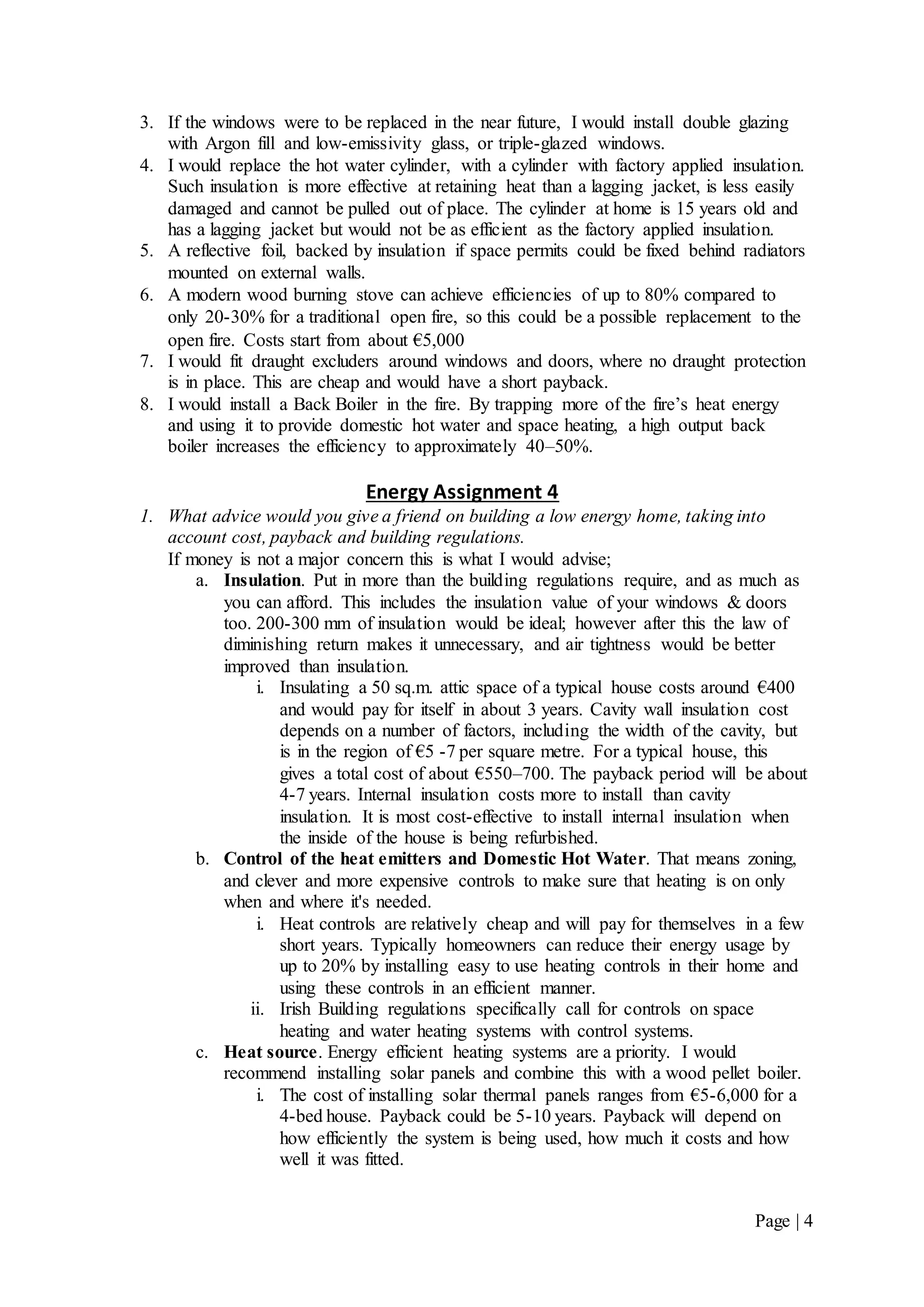 Energy Assignments | DOCX | Gas and Electric | Home Utilities