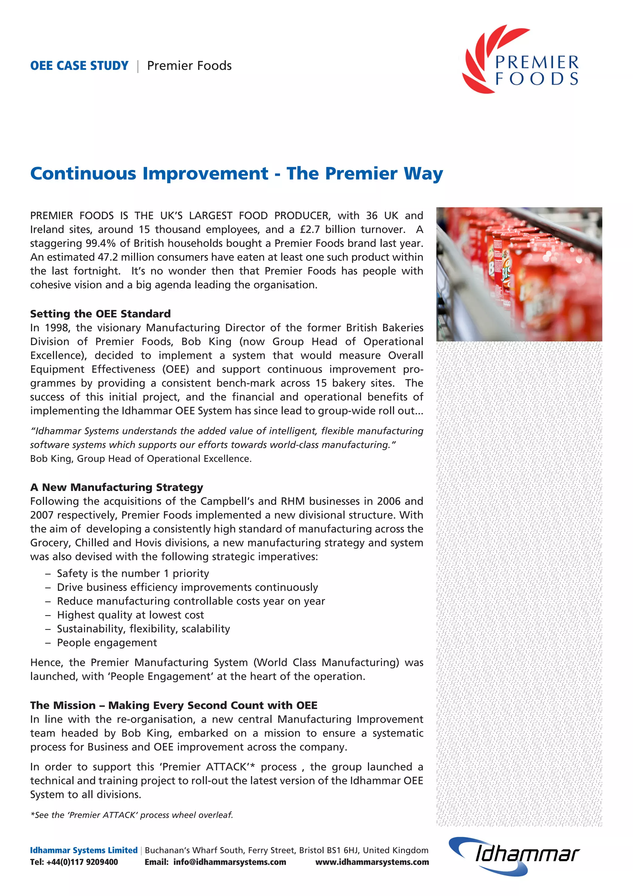 Premier Foods OEE article | PDF
