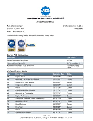 Certification Status | PDF