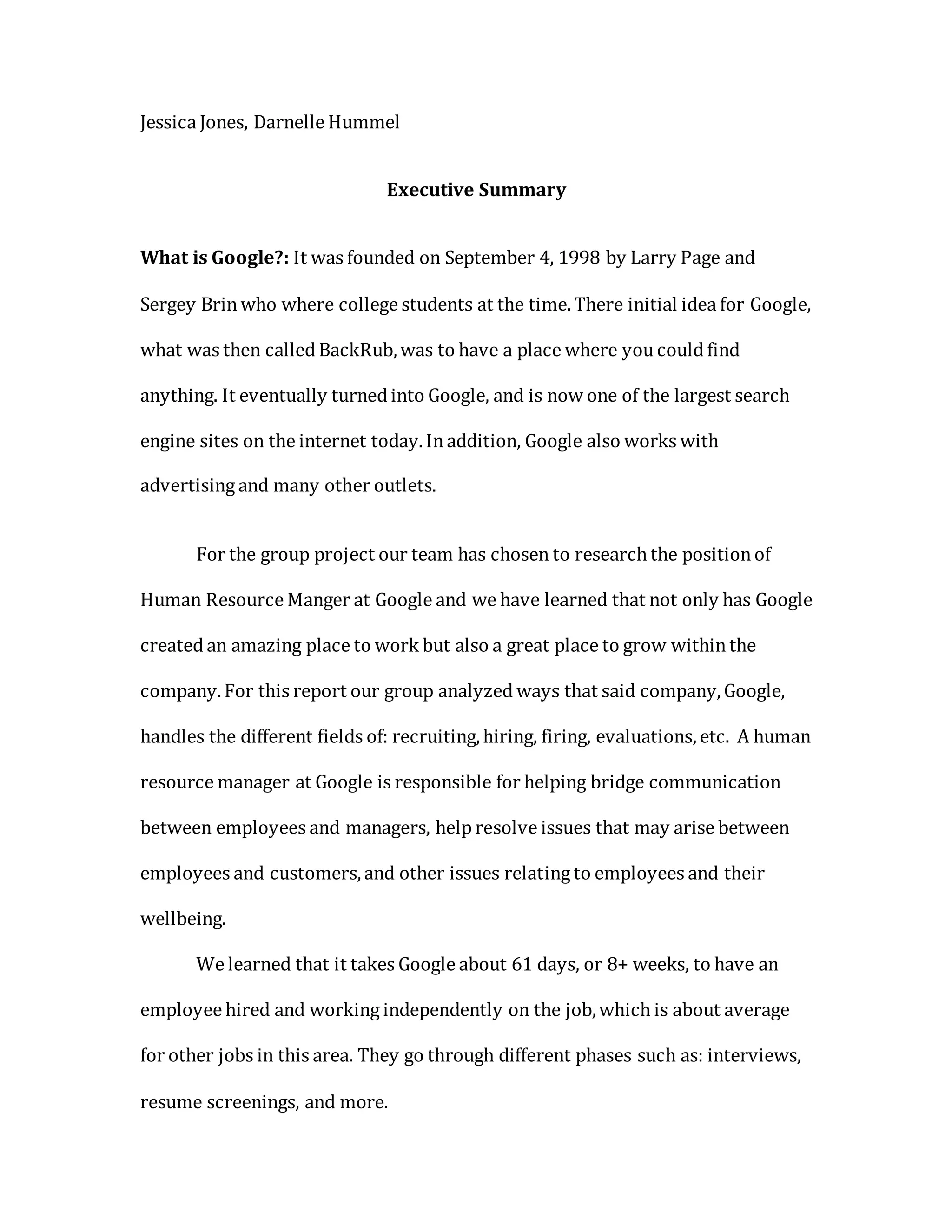 Executive Summary | DOCX