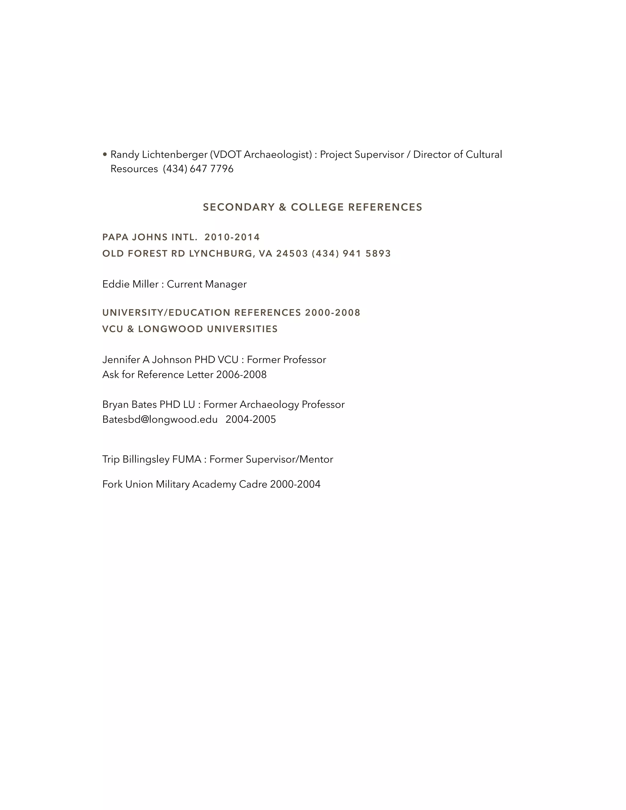 References (Professional) 2015 | PDF