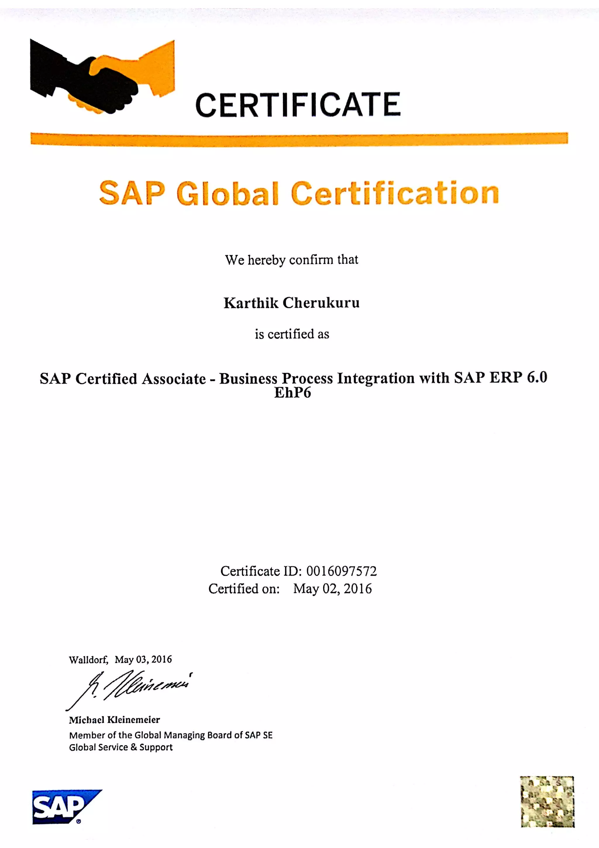 SAP Certification | PDF