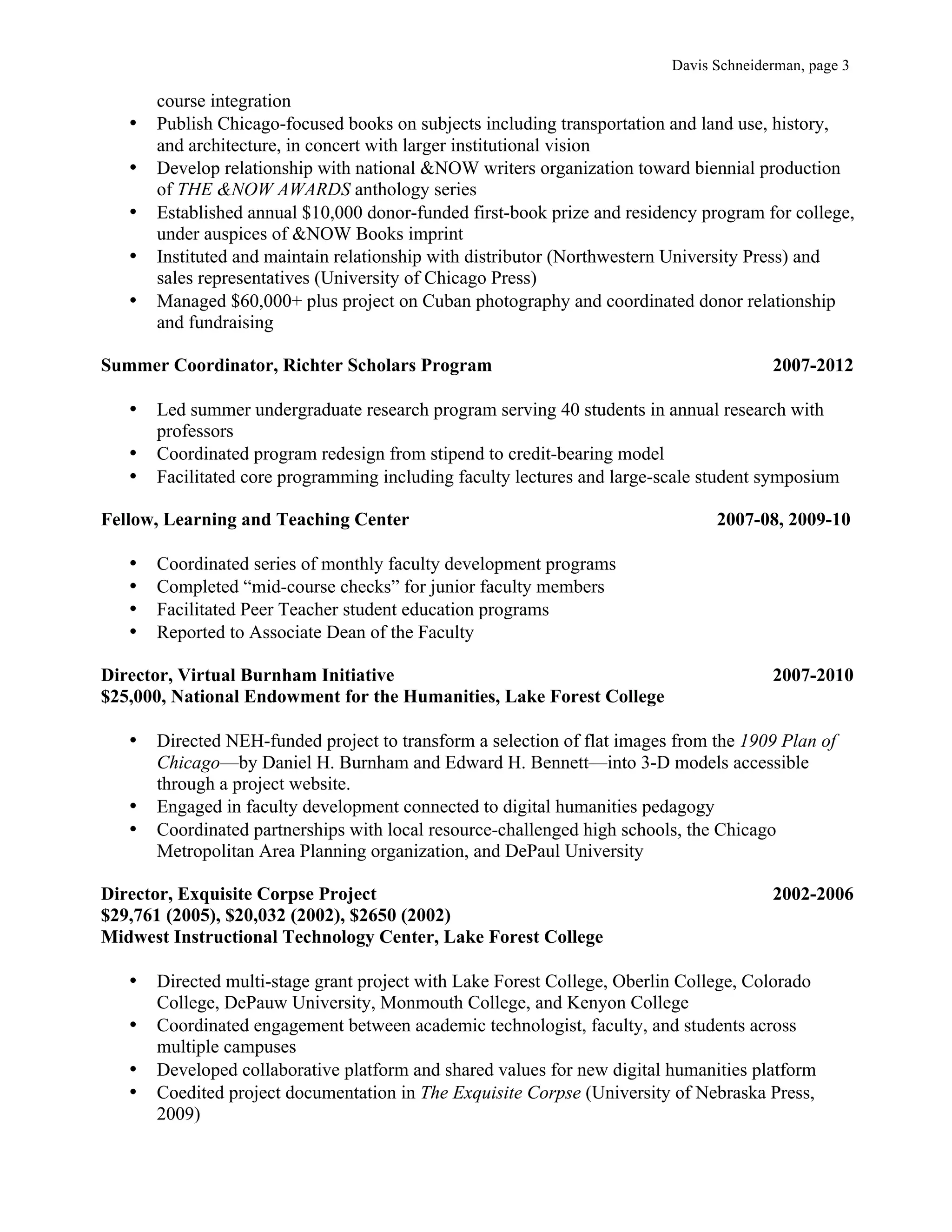 Schneiderman-CV | PDF