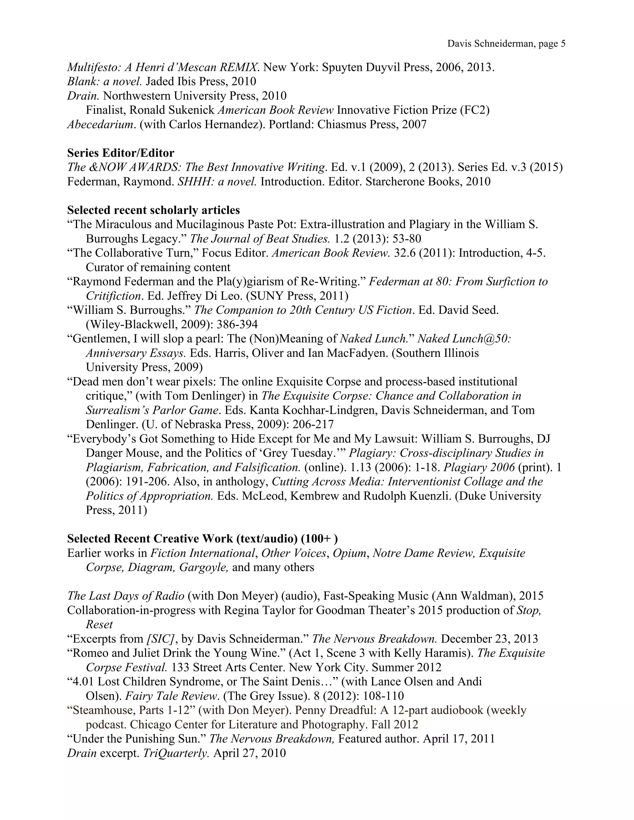 Schneiderman-CV | PDF