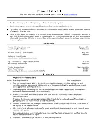 Tommie Isom III resume | DOCX