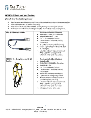 FallTech AWP Spec | DOCX