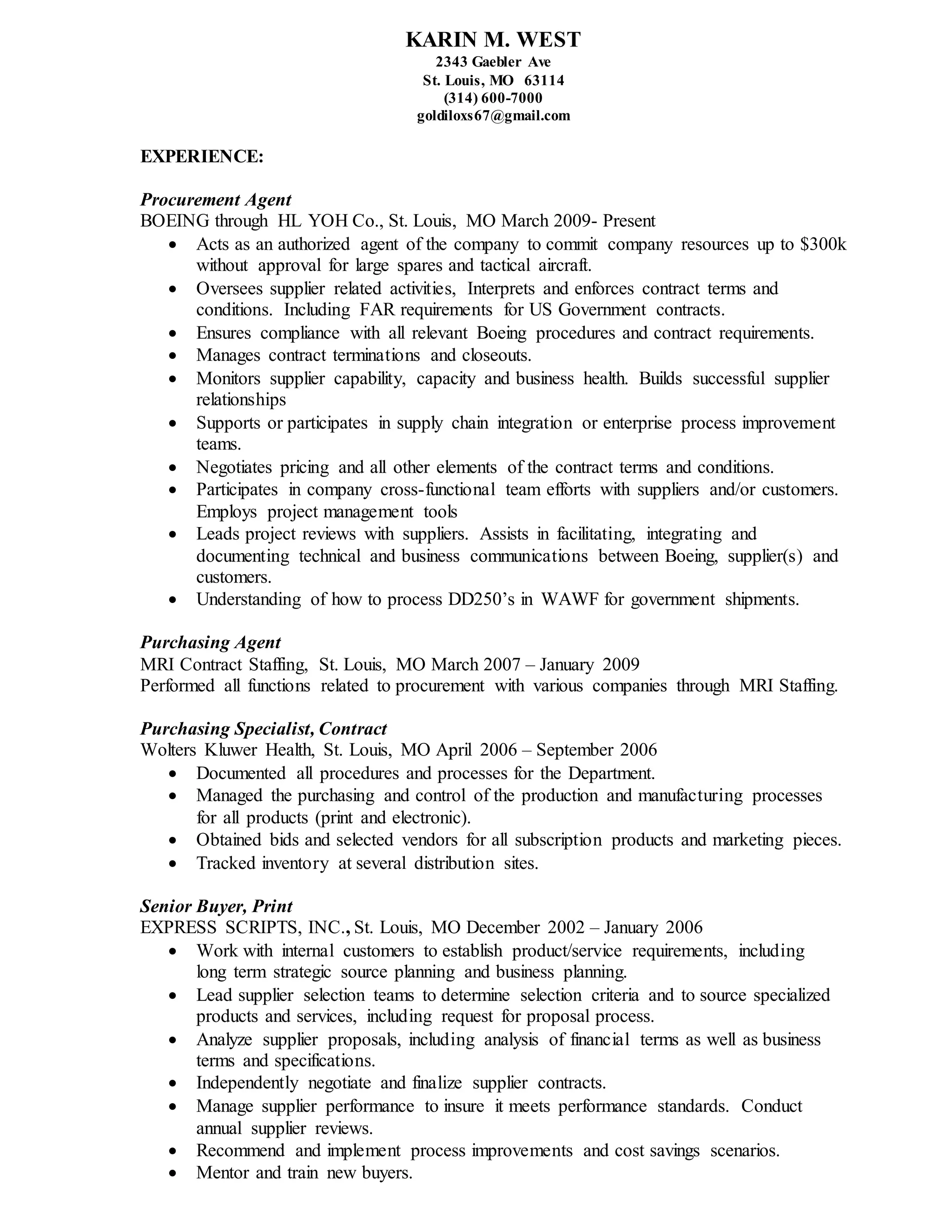 kmresume ALT | DOCX | Business Administration | Business