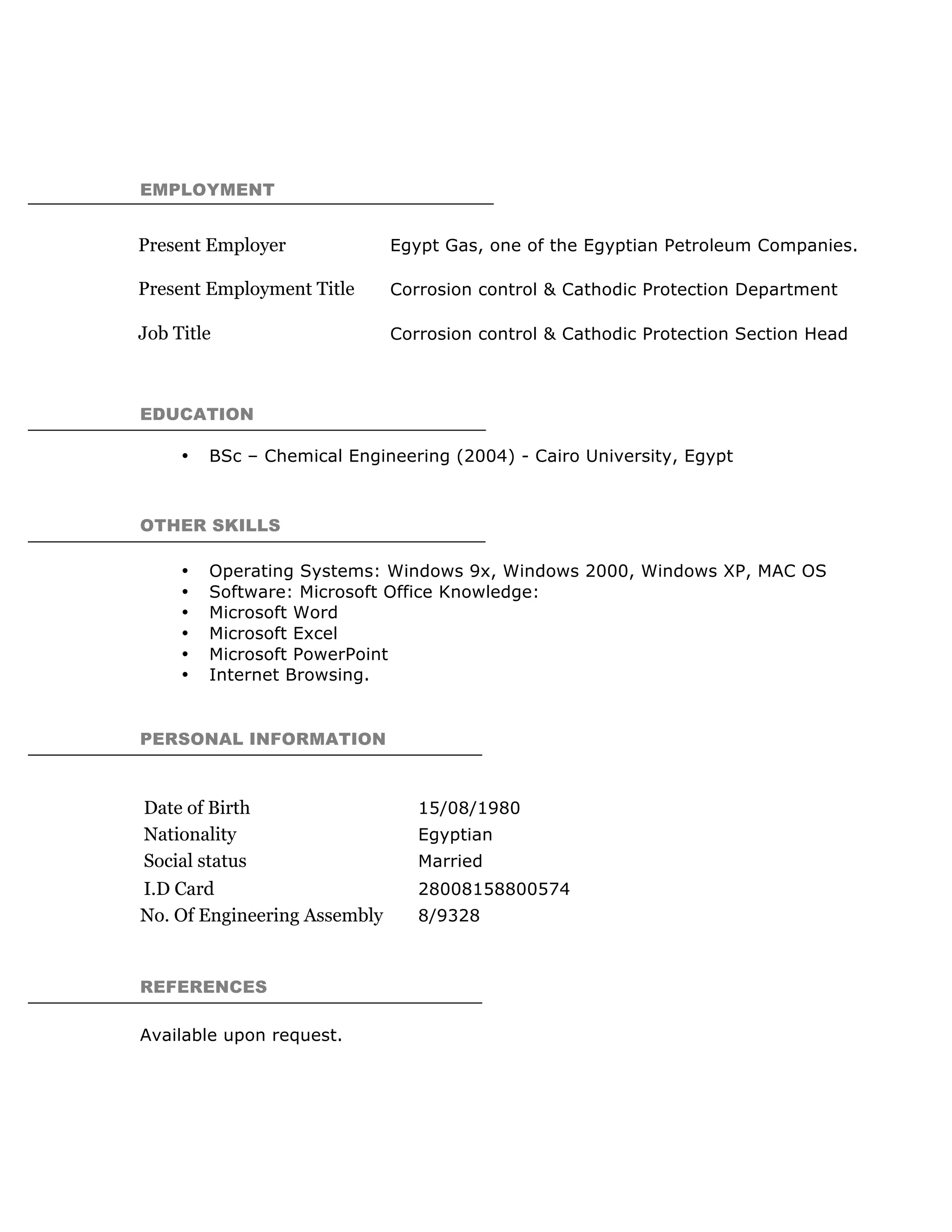 Mahmoud Sabri CV | PDF | Free Download