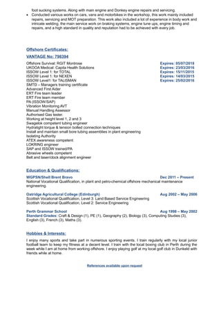 WilliamBaillieCVNew (1) | DOC | Civil Engineering Industry | Industries