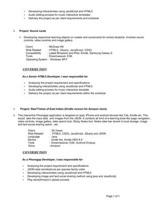 HTML5 Group Lead | DOC