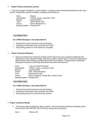 HTML5 Group Lead | DOC