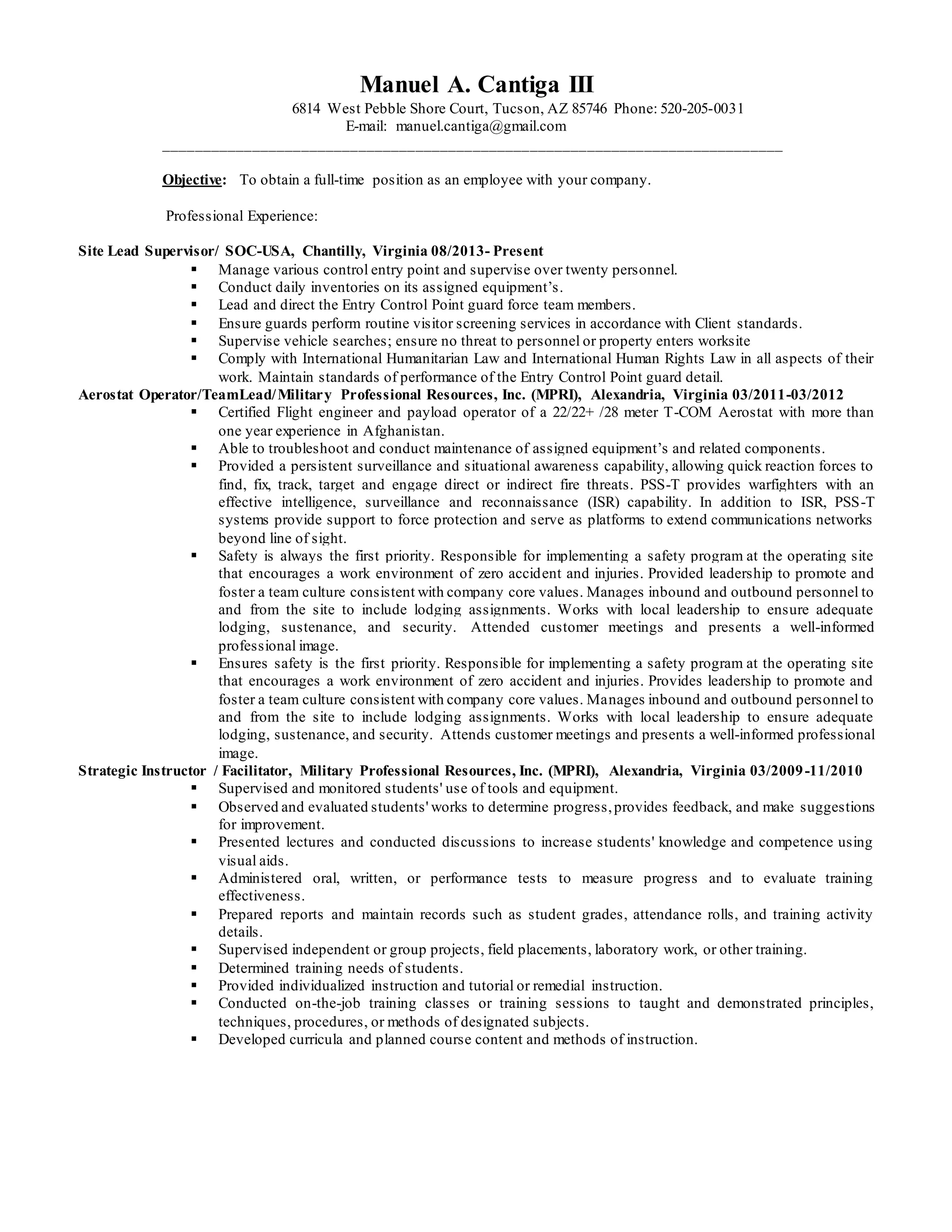 Cantiga New Resume2016 | DOCX