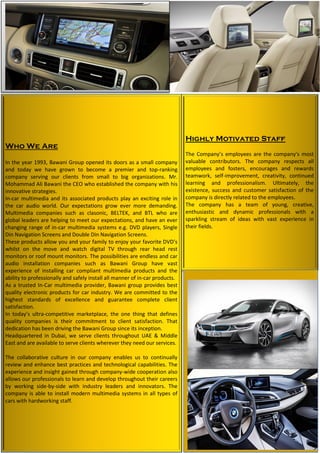 Bawani Group Profile Amended. | PDF | Automotive Industry | Industries