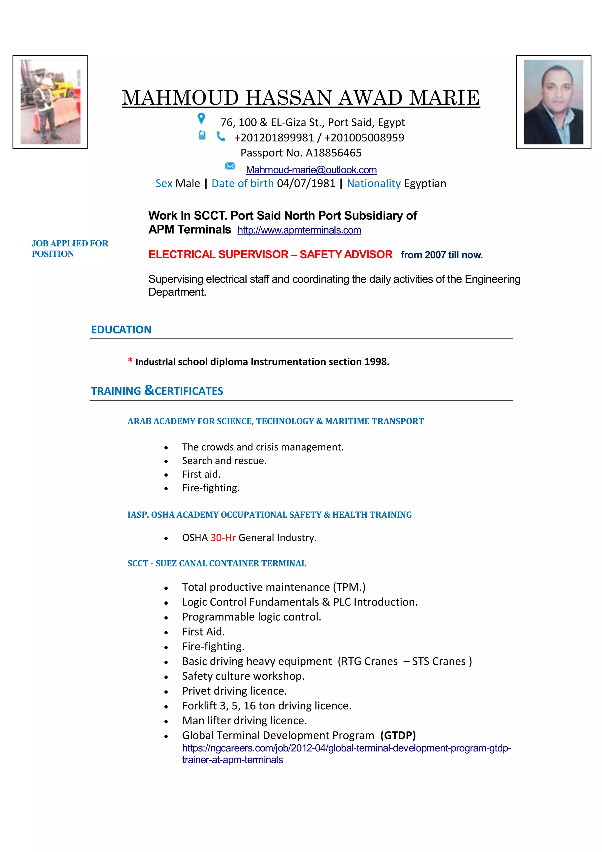 CV 2 MAHMOUD | PDF | Business and Finance