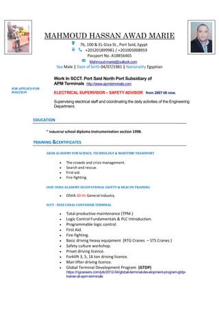 CV 2 MAHMOUD | PDF | Business and Finance
