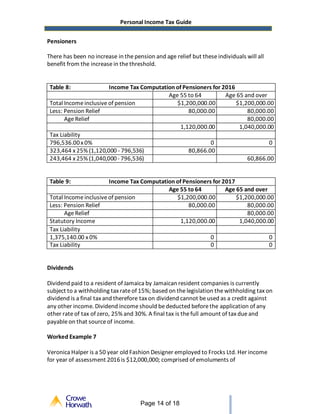 Jamaica Personal Income Tax Guide 2016 Edition (1) | PDF