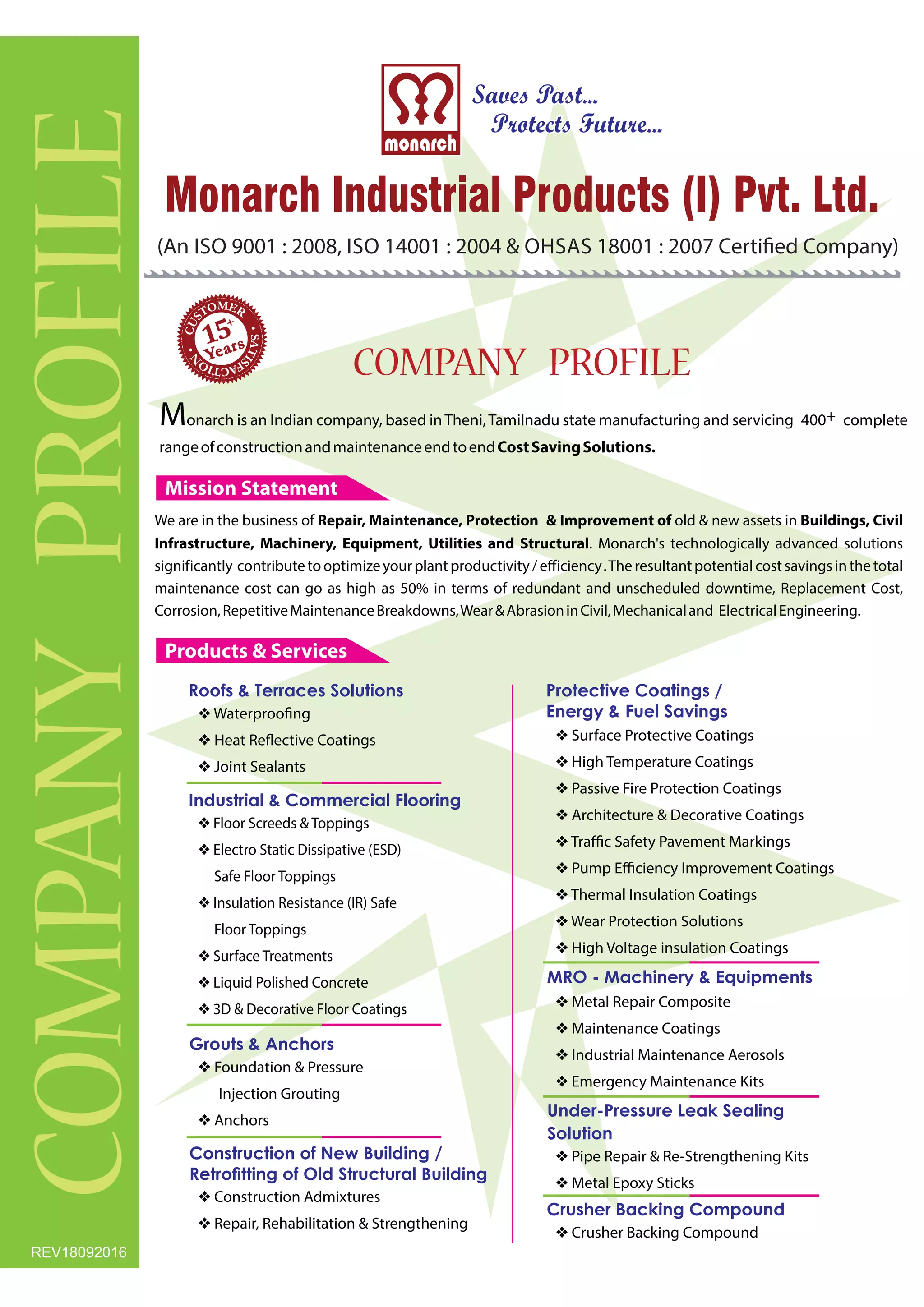 Monarch Company Profile | PDF
