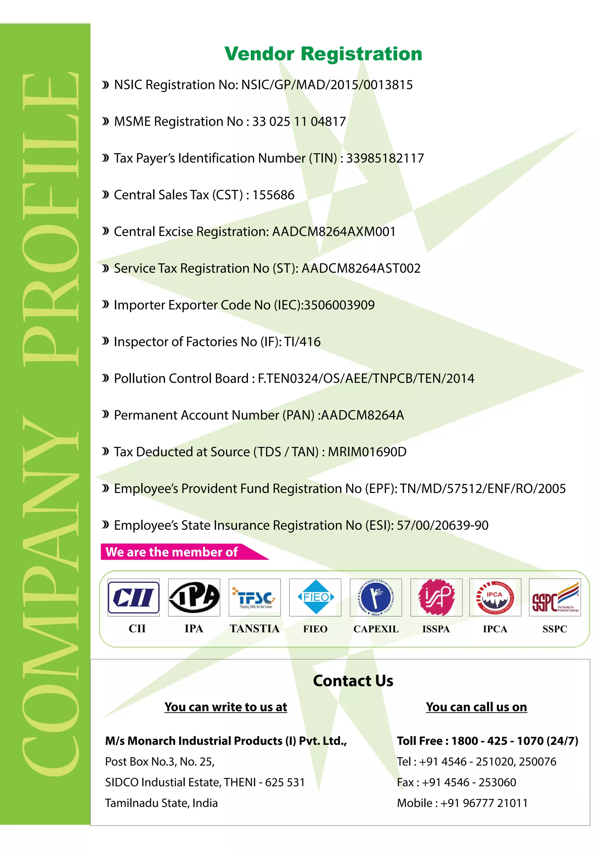 Monarch Company Profile | PDF