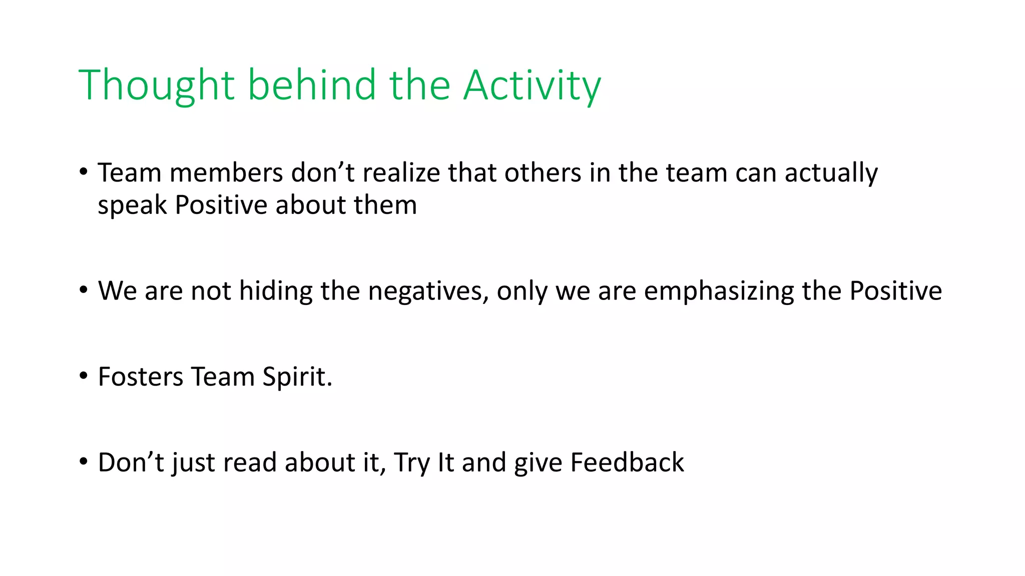 Creating Positivity | PPT