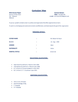 NITIN RESUME 2 | PDF