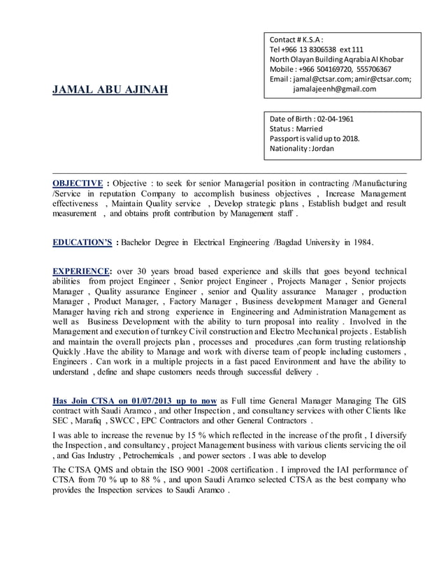 JAMAL CV updated docx | PDF