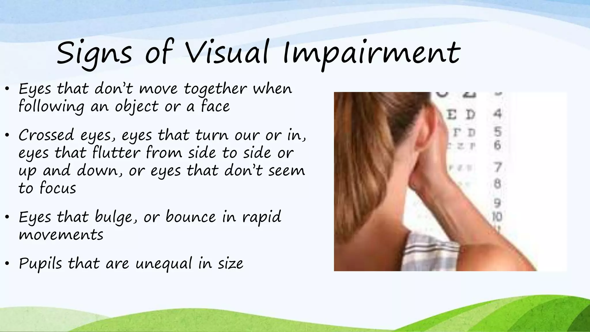 Visual Impairment Information and Teaching Strategies | PPTX