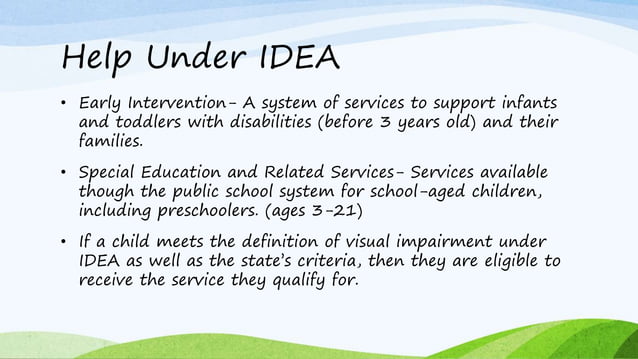 Visual Impairment Information and Teaching Strategies | PPTX