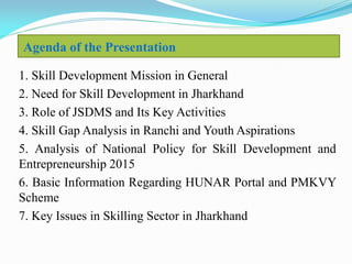 Presentation for Skill Development Scenario in Ranchi | PDF