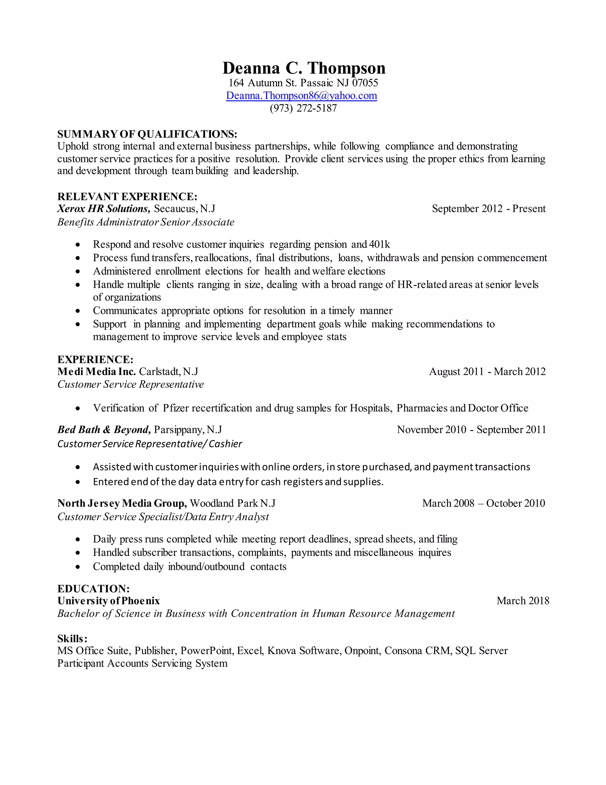 Deanna Thompson Resume | DOCX