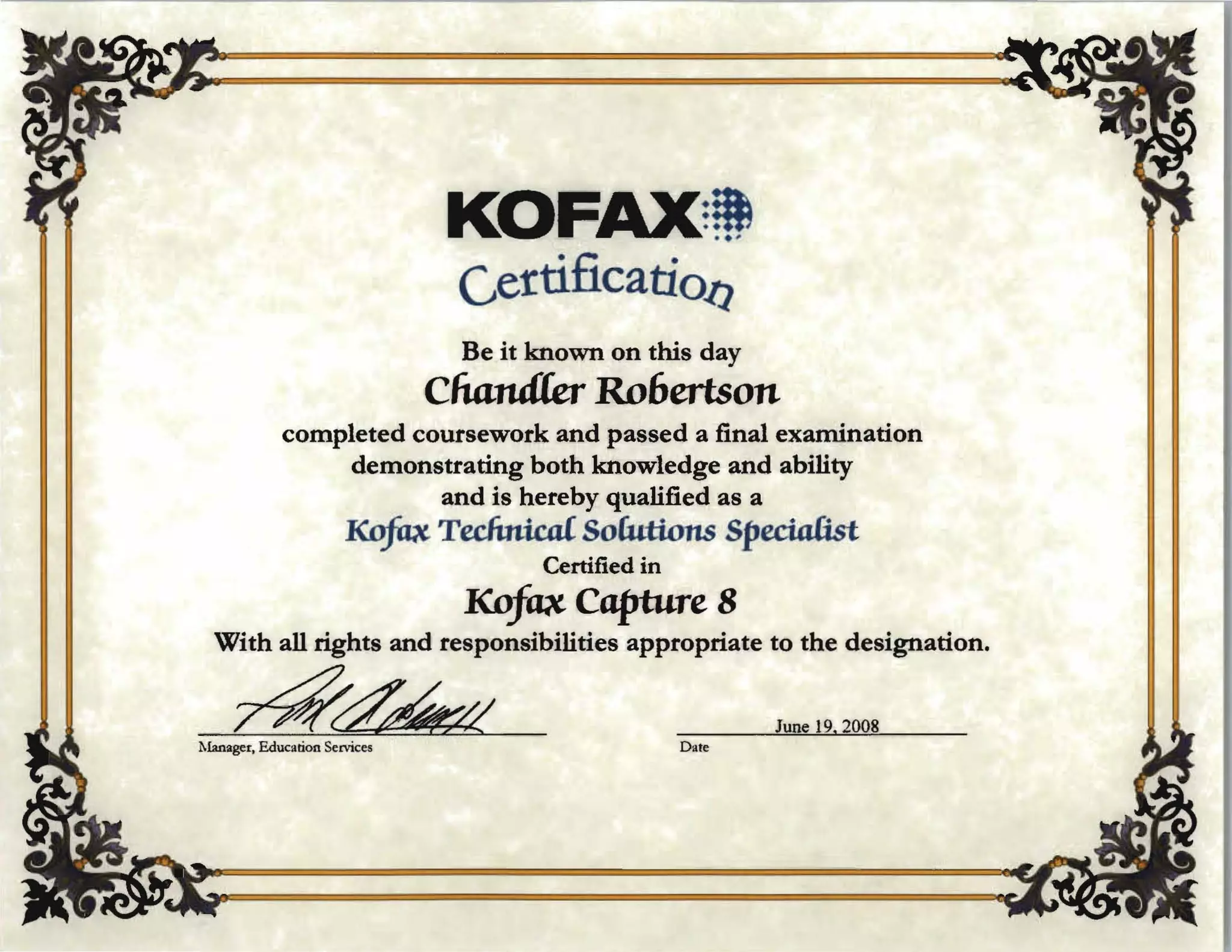Kofax Certs | PDF